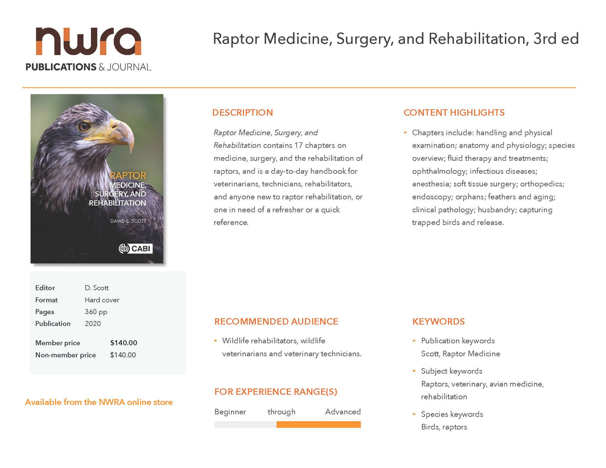 Raptor Medicine, Surgery and Rehabilitation, 3rd edition – National ...
