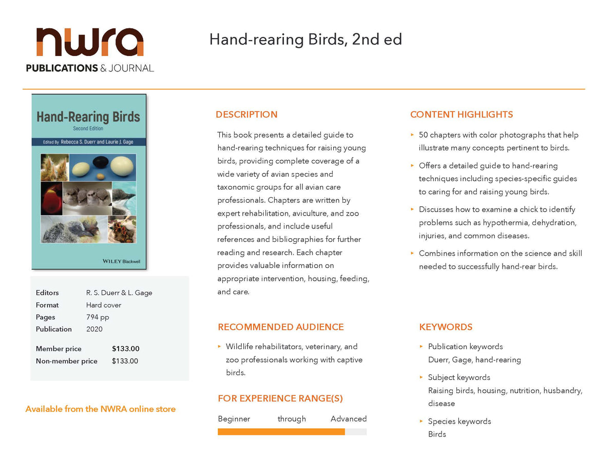 Hand-Rearing Birds, 2nd Edition – National Wildlife Rehabilitators ...